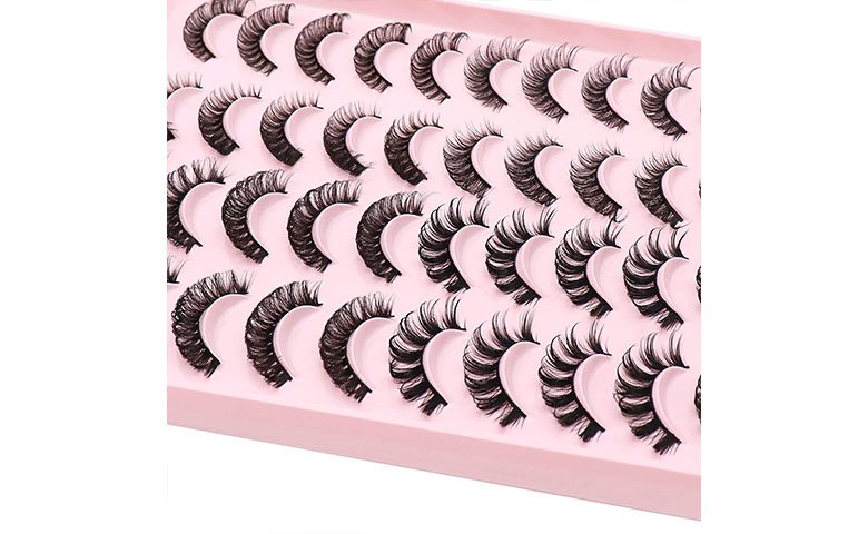 Veleasha Russian 20 Pairs Pack Strip Lashes Super Curly False Eyelashes ...